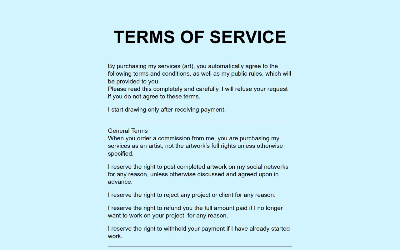 TERMS OF SERVICE